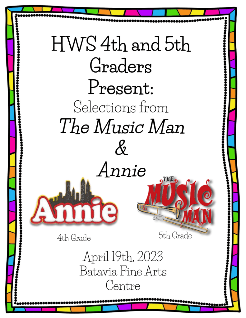 HWS 4th/5th Grade Musical | Batavia Fine Arts Centre